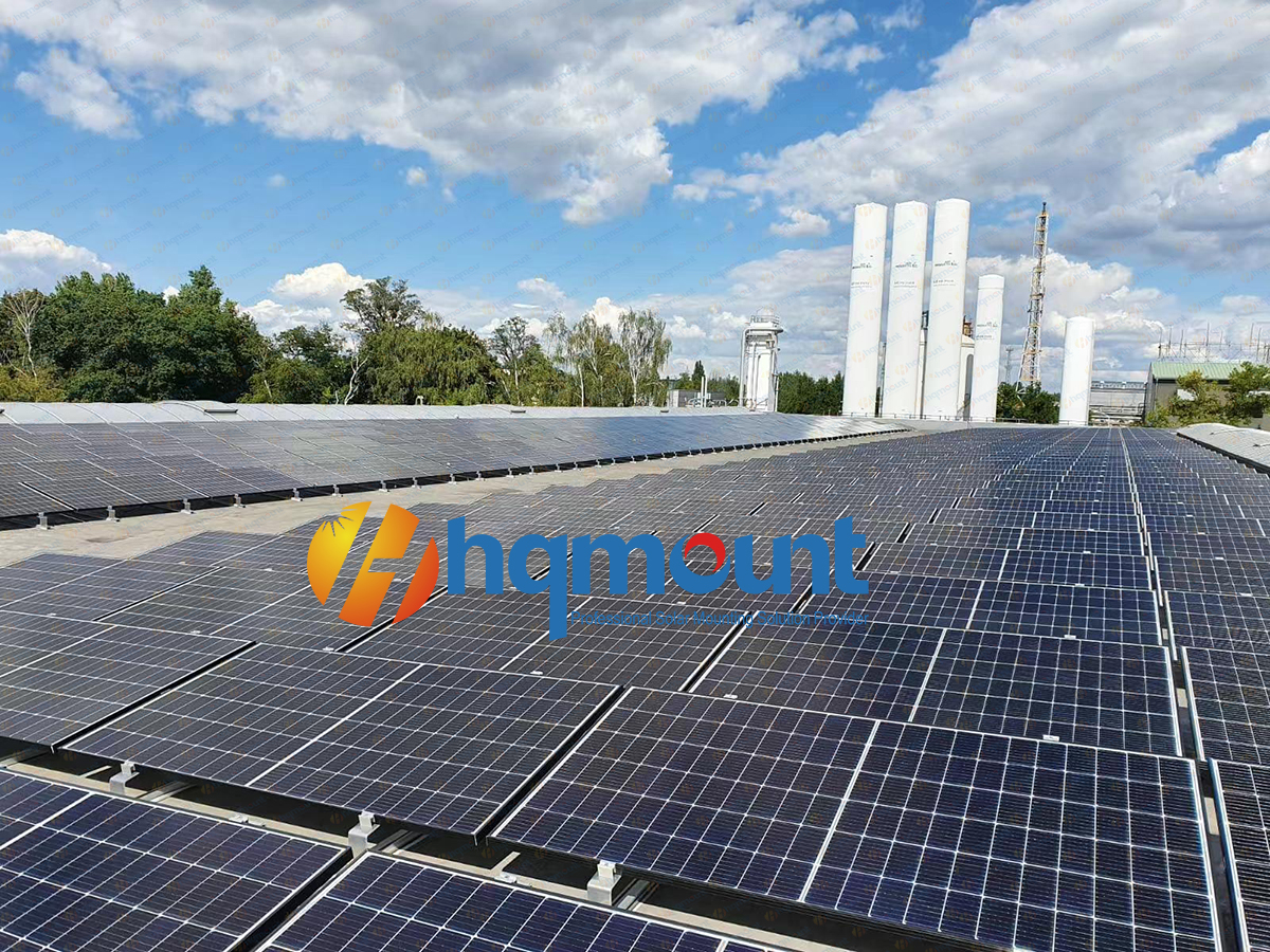 Ballasted Mounting Structure For Flat Roof Solar Pv Panels, High ...