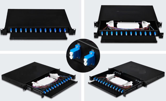 1u Fibre Patch Panel 12-24 Core Drawer Type Odf, High Quality 1u Fibre ...