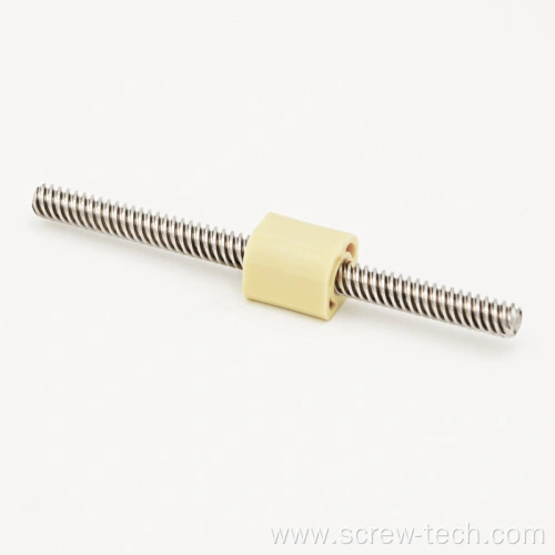 Tr8x8 Trapezoidal lead screw with brass nut China Manufacturers ...
