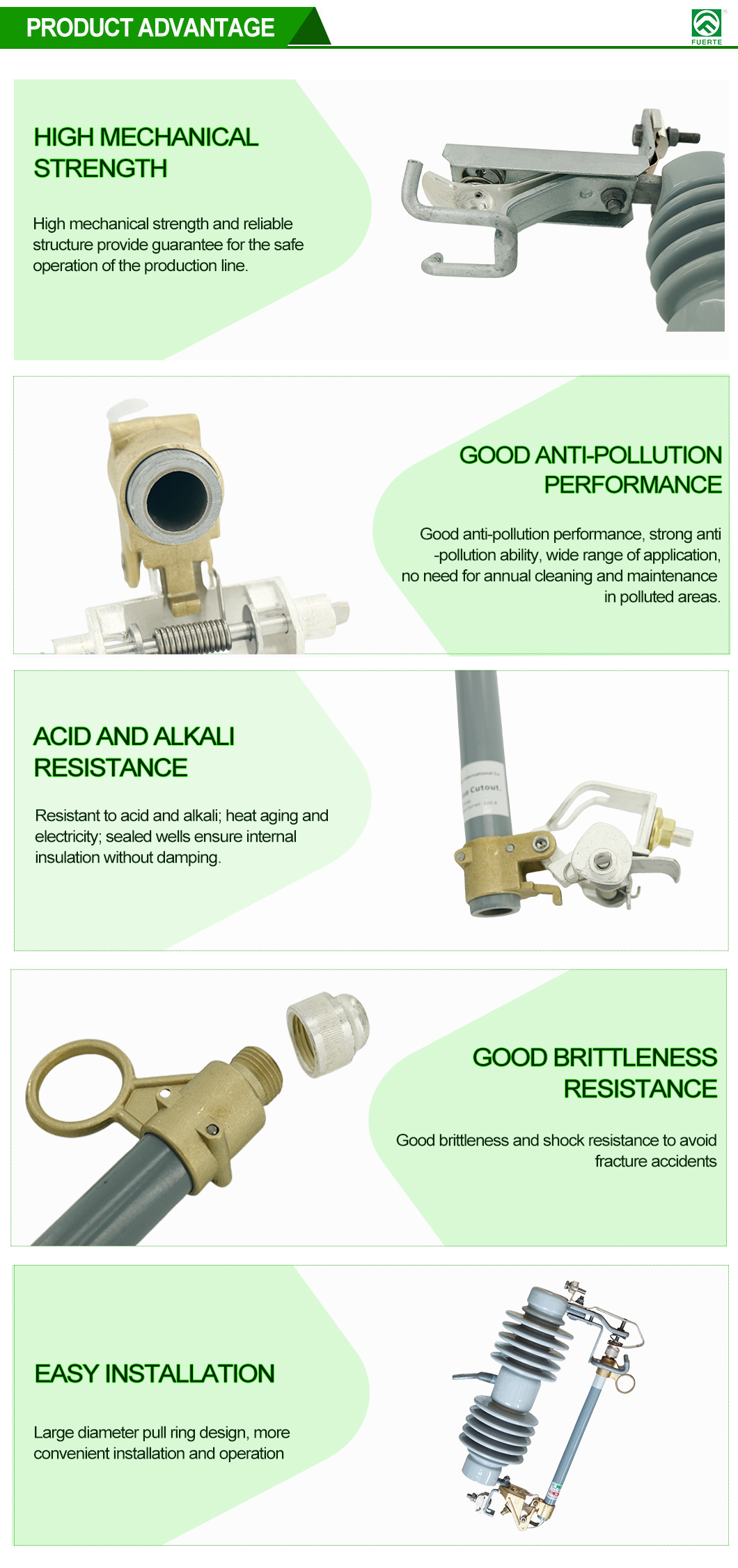 Oem High Voltage Drop-out Fuse Cutout With Integrated Arc Extinguishing ...