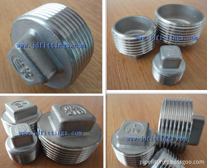 Bs Stainless Steel Forged Pipe Square Plug, High Quality Bs Stainless ...