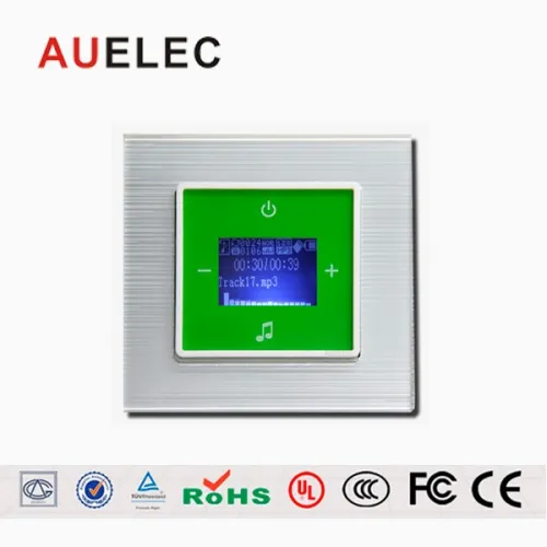 Multi-room Music System Controller With Intercom Brushed Tempered Glass ...