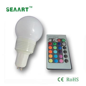 Rgb 3w Bulb Light With Remote Controler Colorful, High Quality Rgb 3w ...