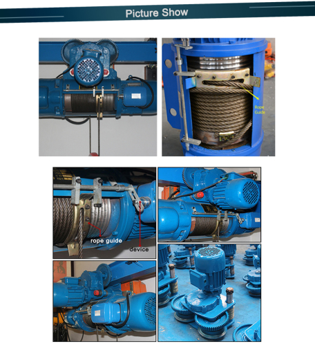 Fixed Electric Wire Rope Hoist 6300kg 9m, High Quality Fixed Electric ...