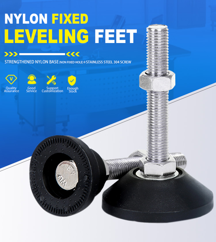 Stainless Steel Adjustable Machine Leveling Feet With Nylon Base M20 ...