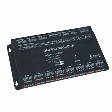 24-channel Constant Current Dmx512 Decoder, Input 12 To 24v Dc/output 24ch/350/700ma/maximum ...