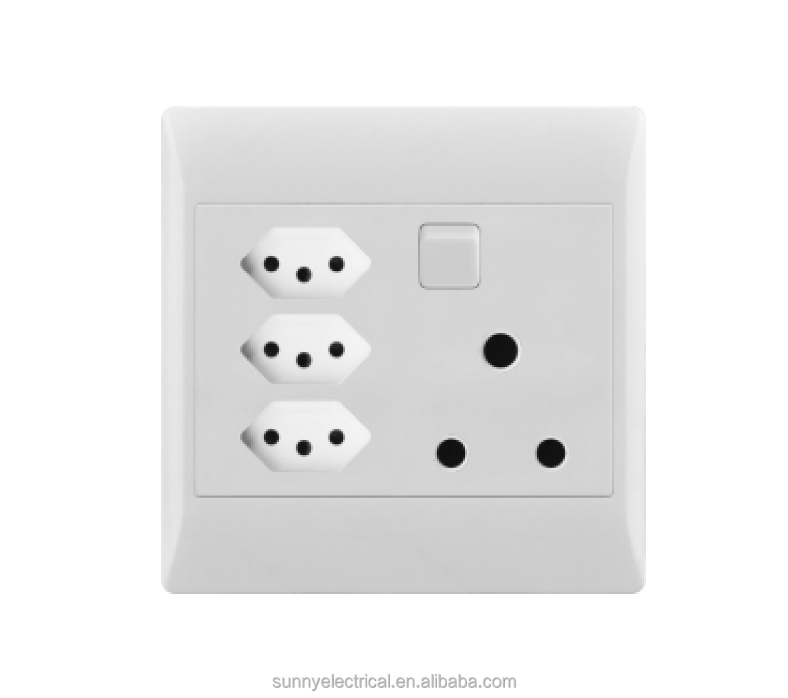 South Africa Standard Electrical Switch Socket 1 Lever 3 Brazil Socket ...