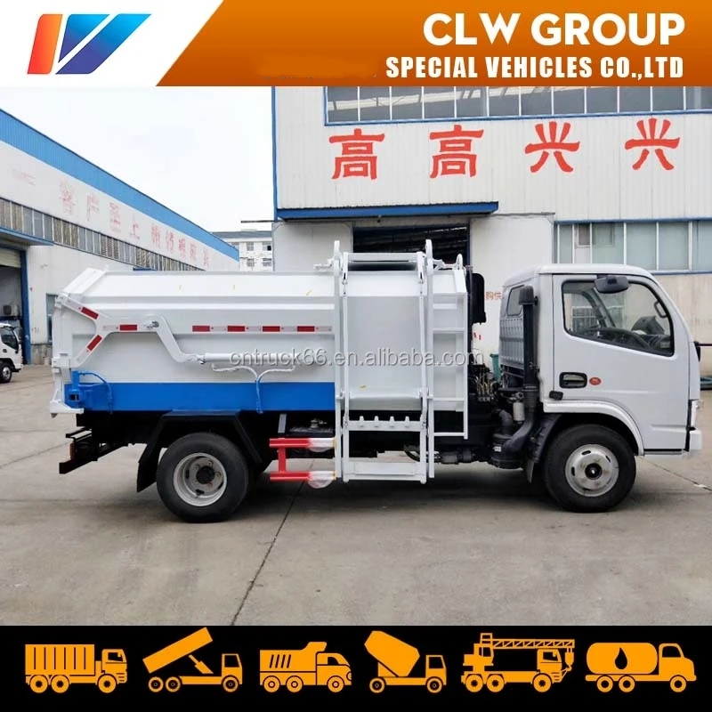 5000 Liters Bucket Loading Garbage Management Truck Waste Bin Compactor ...