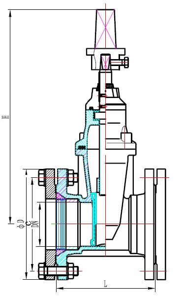 Awwa C500 Mss-sp-70 Non Rising Stem Resilient Seated Gate Valve, High ...