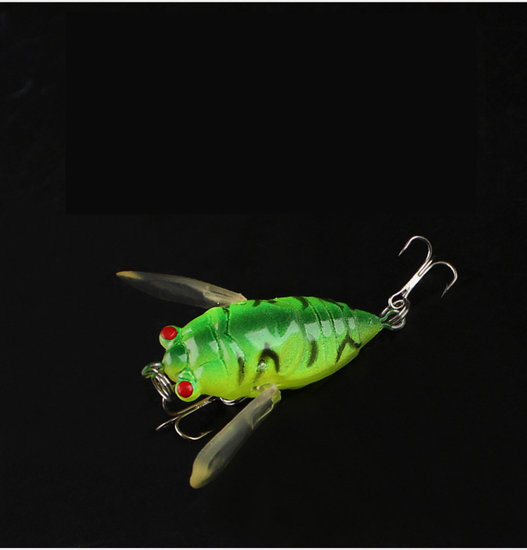 Bionic Cicada Insect Dual Anchor Hook Artificial Lure Hard Bait, High ...