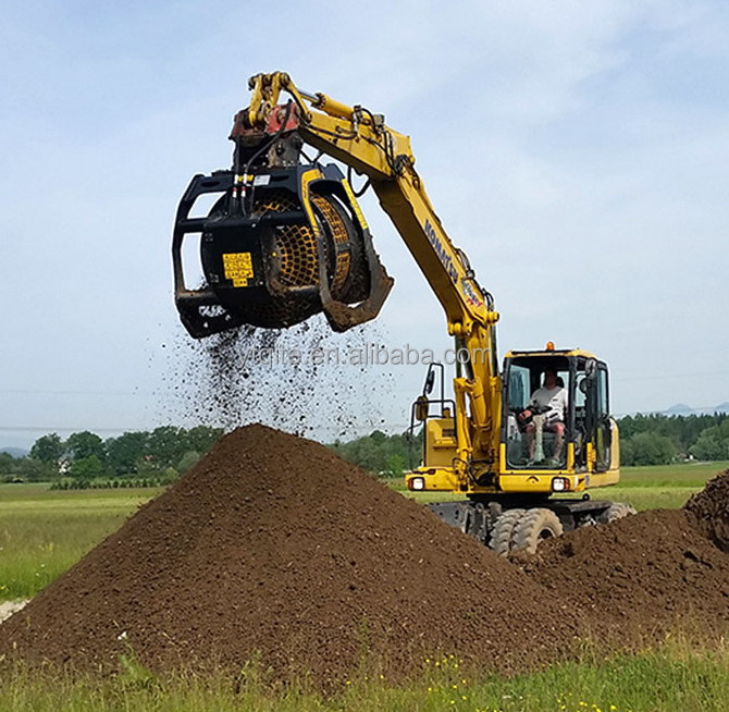 Excavator Rotary Screening Buckets And Rotating Screen Buckets ...