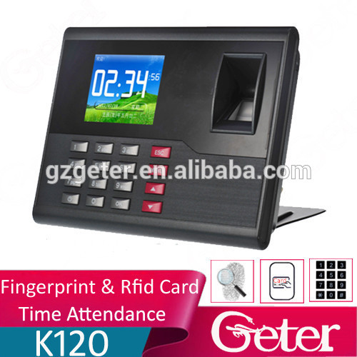 Tcp/ip Fingerprint Time Attendance Tft Time Recorder Clock System, High ...