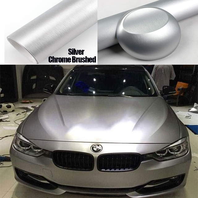 Choose The High Quality Silver Metal Brush Chrom Car Vinyl Wrapping etc.