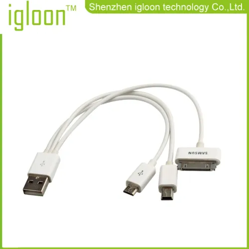 Usb To Micro 5 Pin Mini Usb And 30 Pin For Samsung Galaxy Tab , High ...