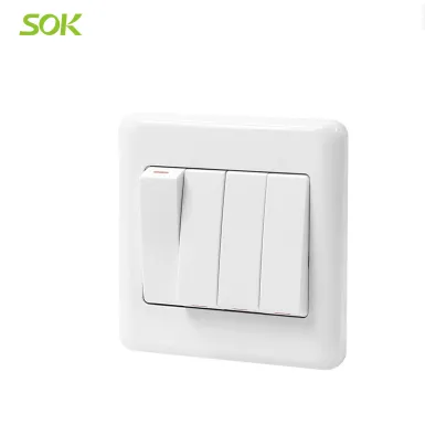16ax250v 4gang 2way Switch Wide Rocker White Socket, High Quality ...
