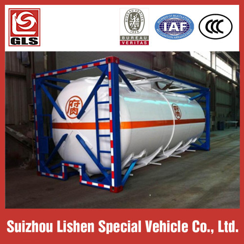 Iso 20ft 40ft Liquid Chemical Tanker Container Corrosive Tanker Storage ...