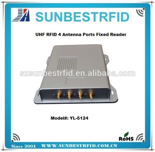 Uhf Rfid 4 Antenna Ports Long Range Fixed Reader Epc Gen2/iso18000-6c, High Quality Uhf Rfid 4 ...