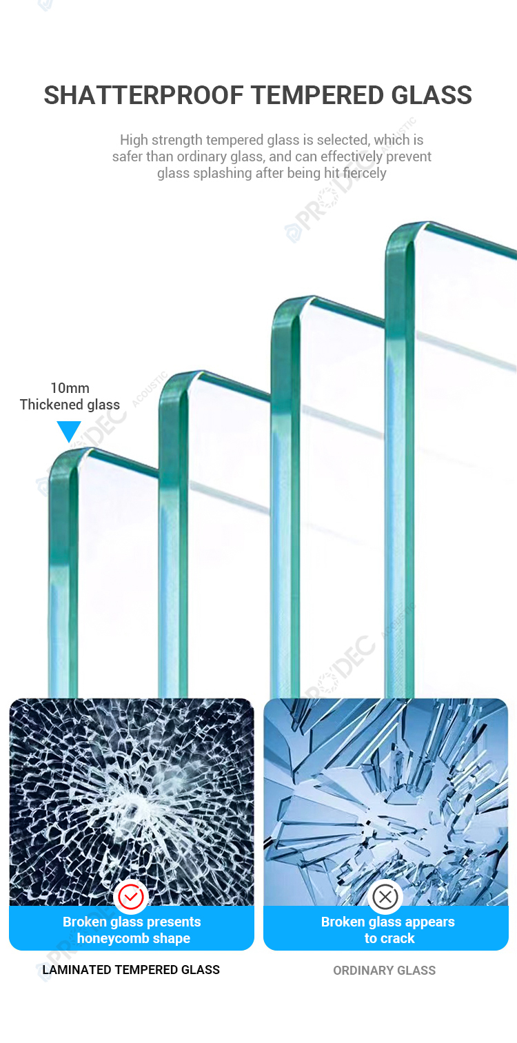Soundproof Louver Glass Partition Wall System With Blind, High Quality ...
