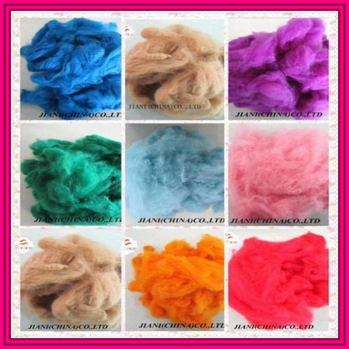 Pet Bottles Recycle Polyester Staple Fiber,colored Polyester Fiber ...