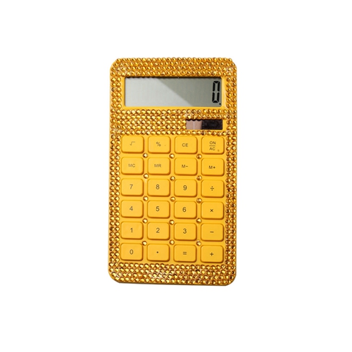 10 Digits Dual Power Diamonds Crystal Decorated Calculators, High ...
