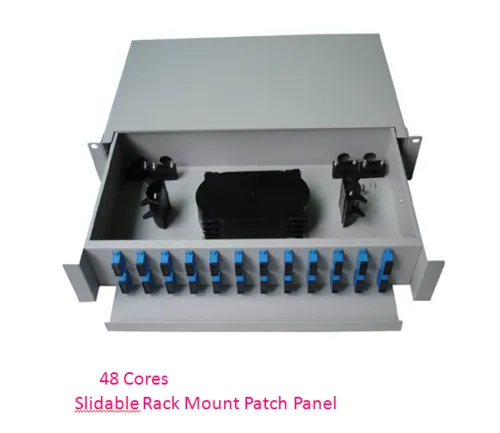 48 Cores Slidable Rack Mount Fiber Optic Patch Panel, High Quality 48 ...