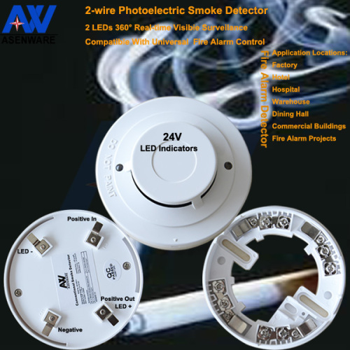 Factory Ceiling-mounted Photoelectric 24v Smoke Detector, High Quality ...