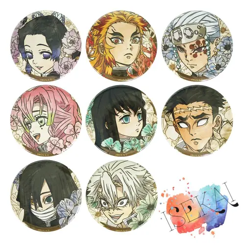 Demon Slayer: Kimetsu No Yaiba Anime Badge Tomioka Giyuu Kochou Shinobu ...