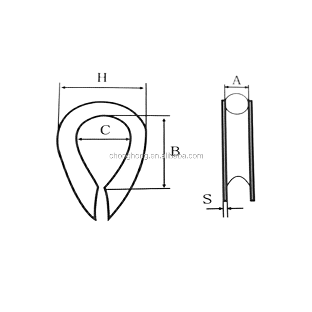 Types Of Electrical Wire Rope Connectors: M10 Cable Thimble In ...
