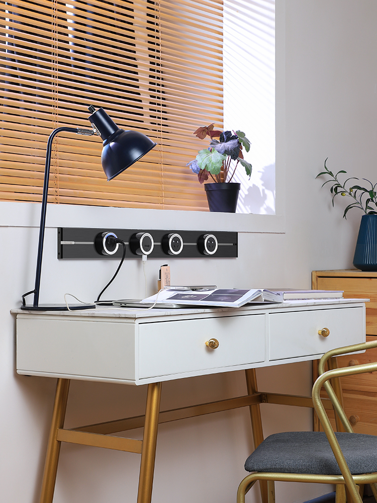 Desk Power Rail Track System: 13a Fused Plug With 2 Usb Ports For Uk ...