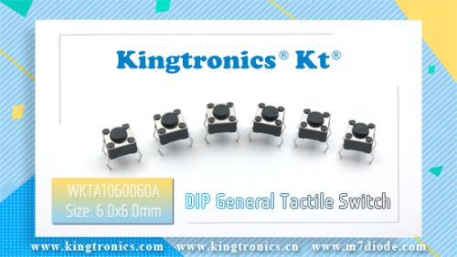 Kt Kingtronics Thru-hole Tactile Switch Wkta1060060a 6x6mm, High ...