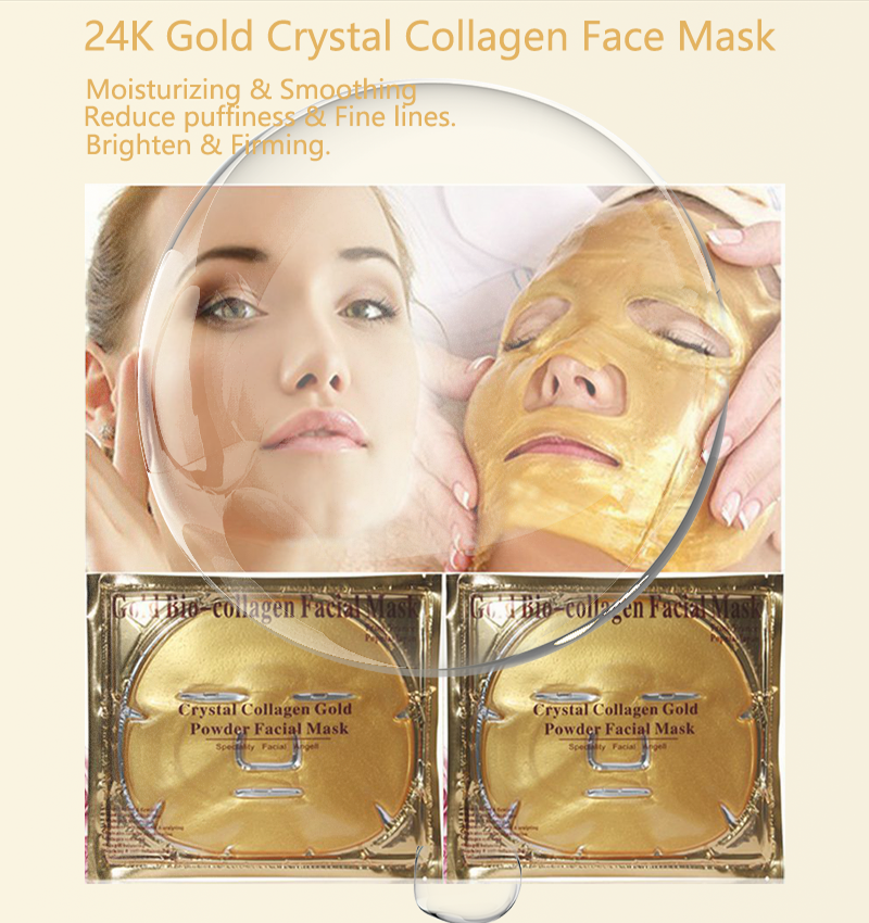 24k Gold Hydrogel Collagen Crystal Facial Mask Set - Moisturizing ...