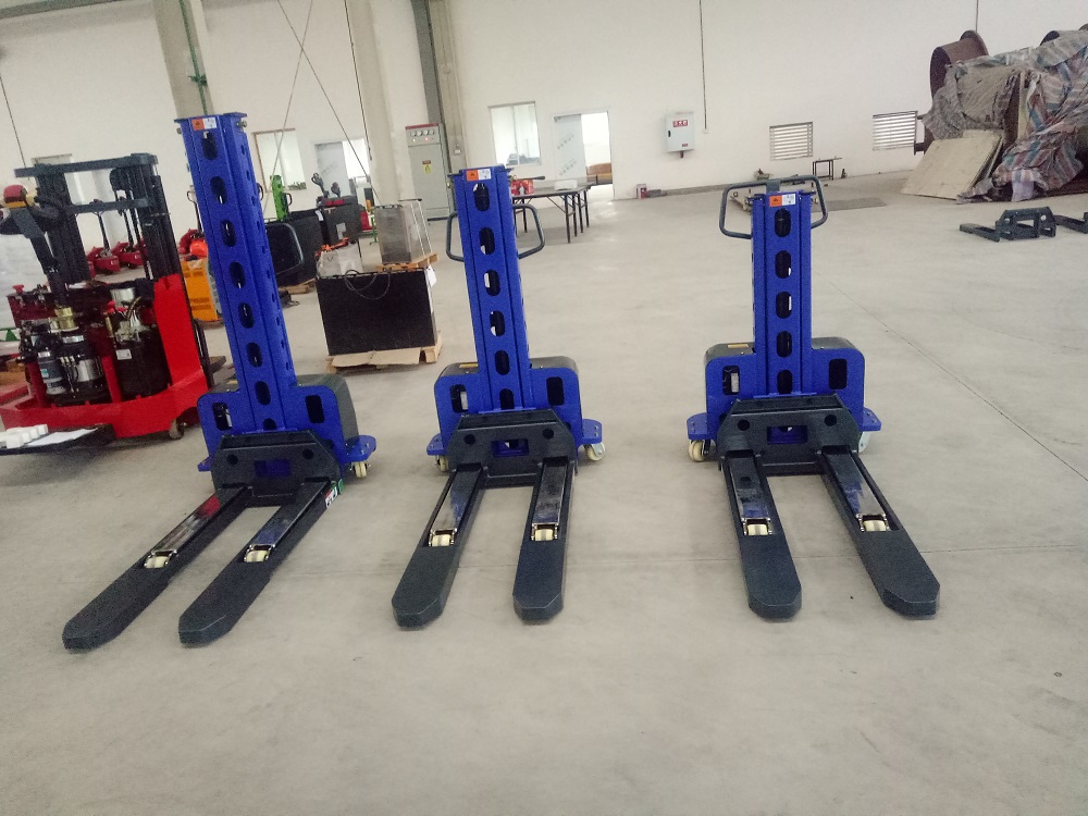 500kg Capacity Semi-electric Self-loading Pallet Stacker: Sizes 800mm ...