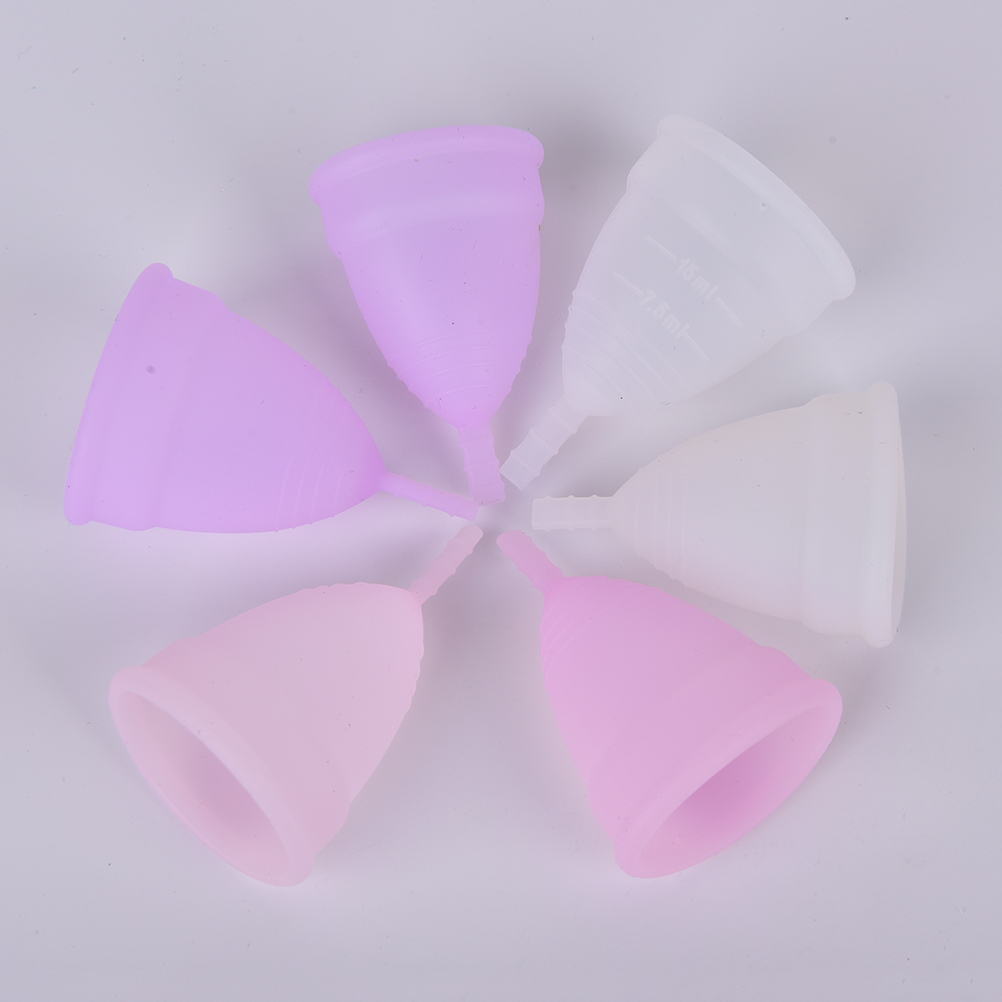 2pcs/set Menstrual Cup Silicone Coppetta Menstrual Cup Mestruale Coupe ...
