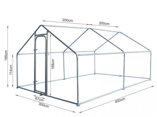 Walk In Metal Chicken Run Coop Enclosure 4mx3m, High Quality Walk In ...