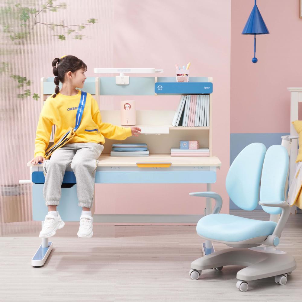 Height Adjustable Wood Study Desks And Chair, High Quality Height ...
