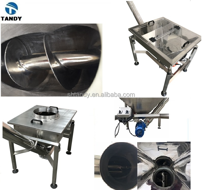 Inclined Tubular Hopper Powder Stainless Steel Screw Conveyor System ...