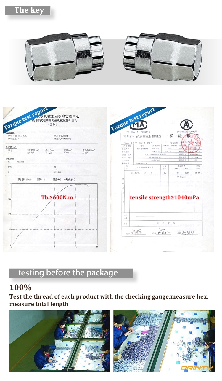 17mm Key Hex Flat Seat Car Wheel Bolt Lock Set, High Quality 17mm Key ...