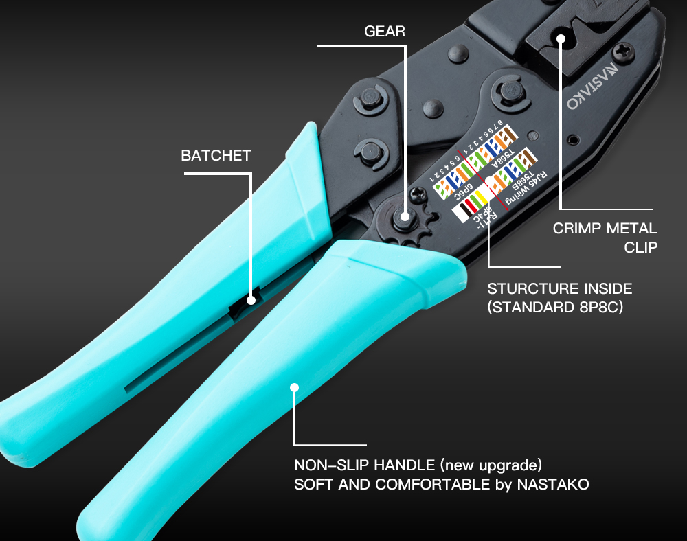 Rj45 Crimping Tool Cat7 Rj45 Crimper Cat7 Connector Network Tools Cable ...