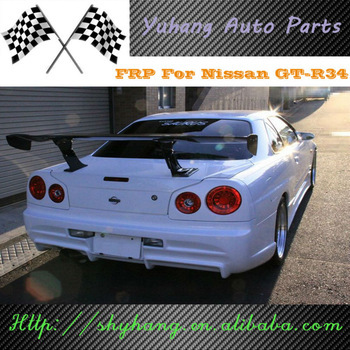 For Skyline R34 Gtr Veilside Gt Fiber Glass Rear Bumper Frp, High ...