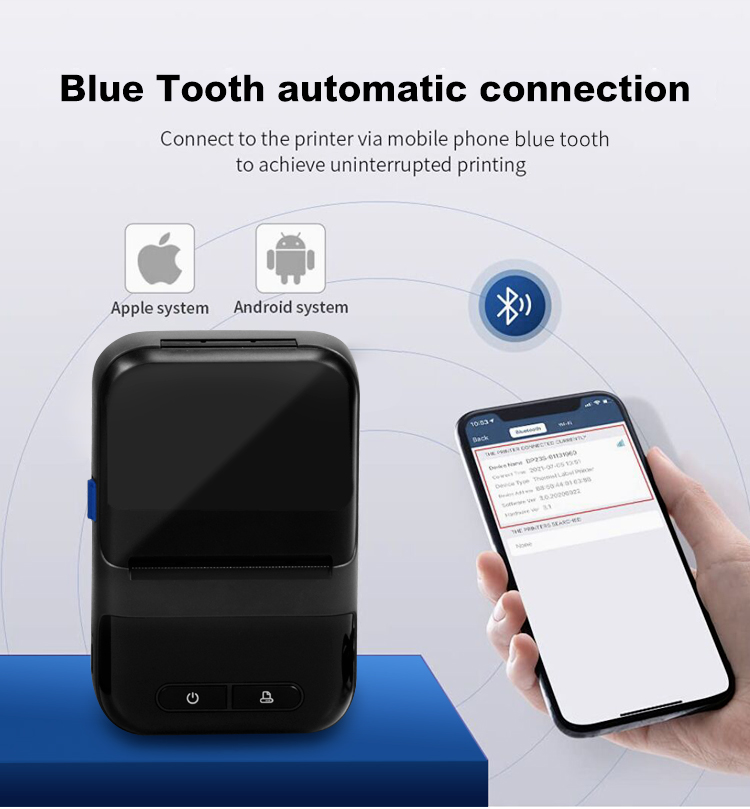 58mm Portable Barcode Printer: 2 Inch Mini Pocket Thermal Mobile ...