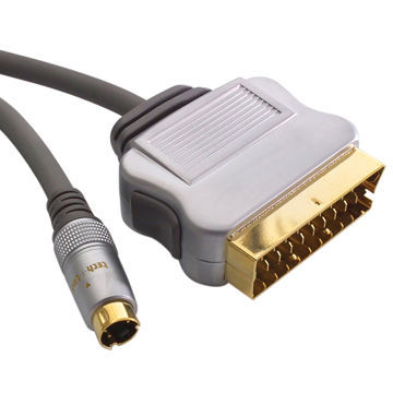 21-pin Scart To Mini 9-pin Cable, Nickel Or Gold-plated, 7 To 10mm ...