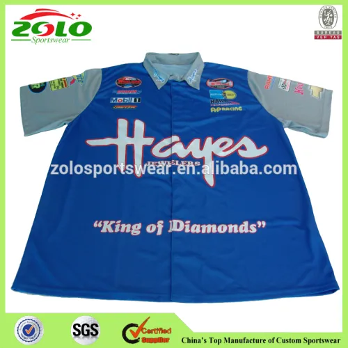 Full Button Down Hidden Snap Sublimation Custom Square Shoulder Sleeve ...