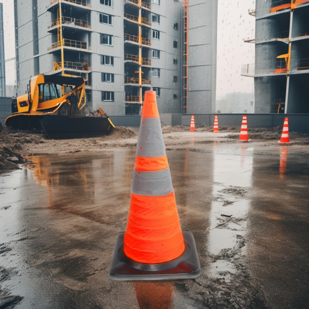 Collapsible Led Light Traffic Cone With Rubber Base - Security ...