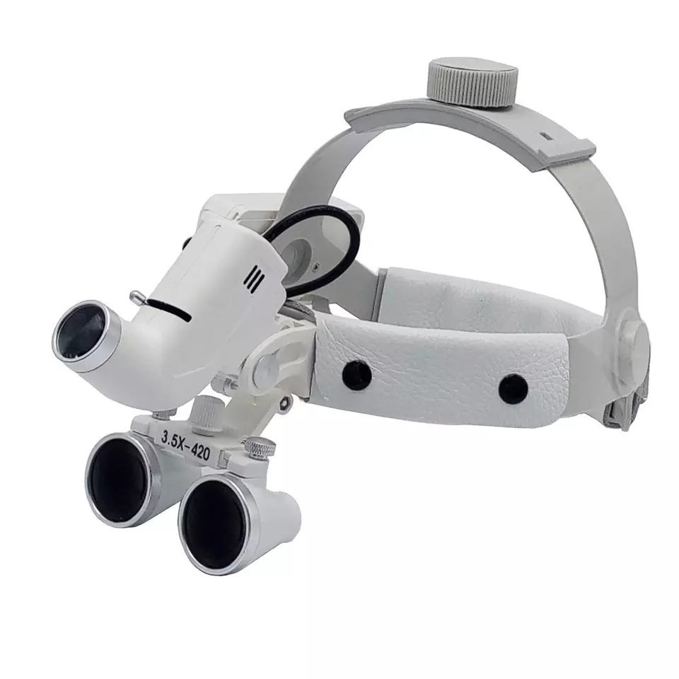 3.5x Wireless Magnification Binocular Dental Loupes With Led Headlight ...