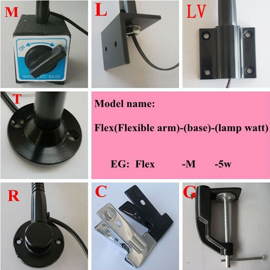 4w Long Arm Led Spot Light With Adjustable Clamp, High Quality 4w Long ...