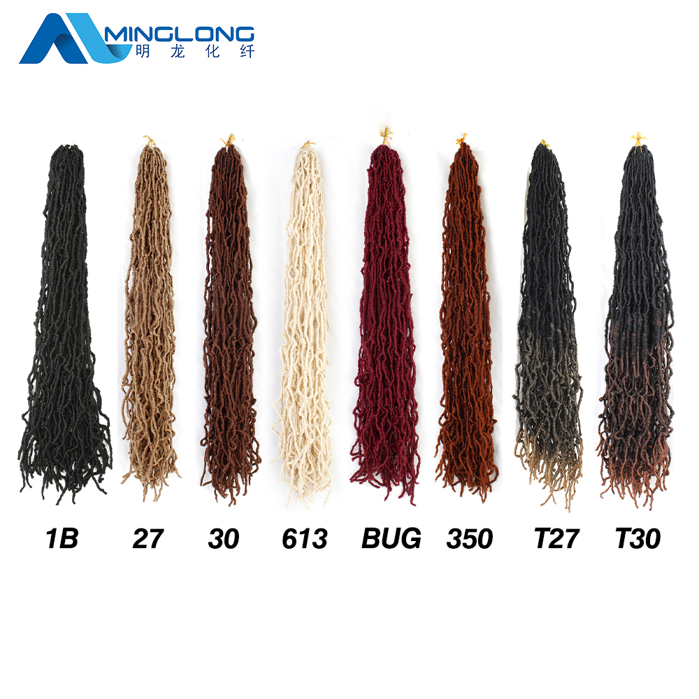 36inch Nu Faux Locs Crochet Braids Goddess Curly Wavy Twist Braiding ...