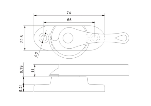 Upvc Sliding Moon Shaped Window Crescent Lock, High Quality Upvc ...