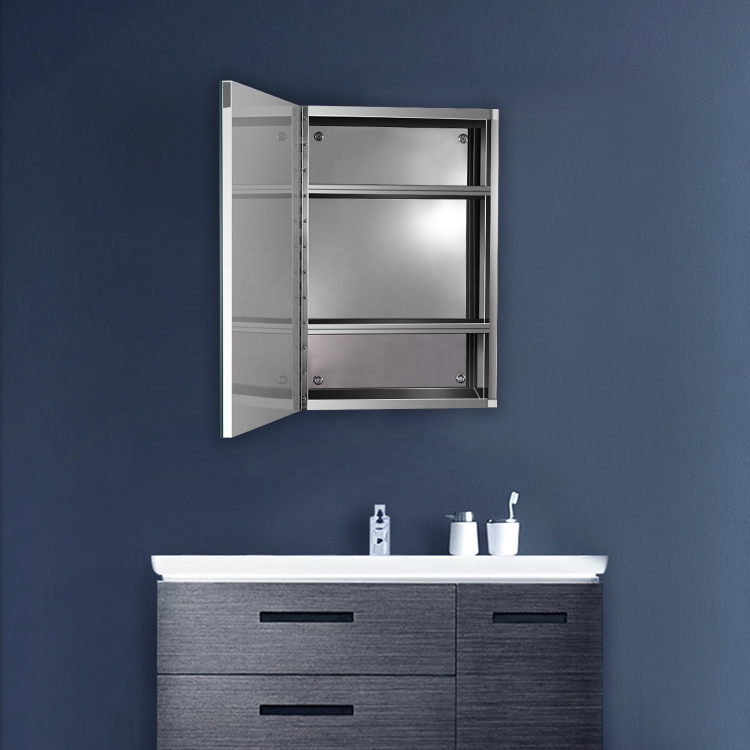 Stainless Steel Mirror Cabinet Led Medicine Cabinet, High Quality ...