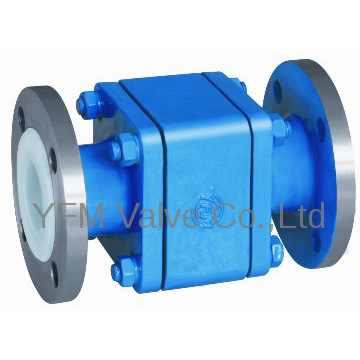 Pfa Lined Floating Ball Check Valve H40, High Quality Pfa Lined ...