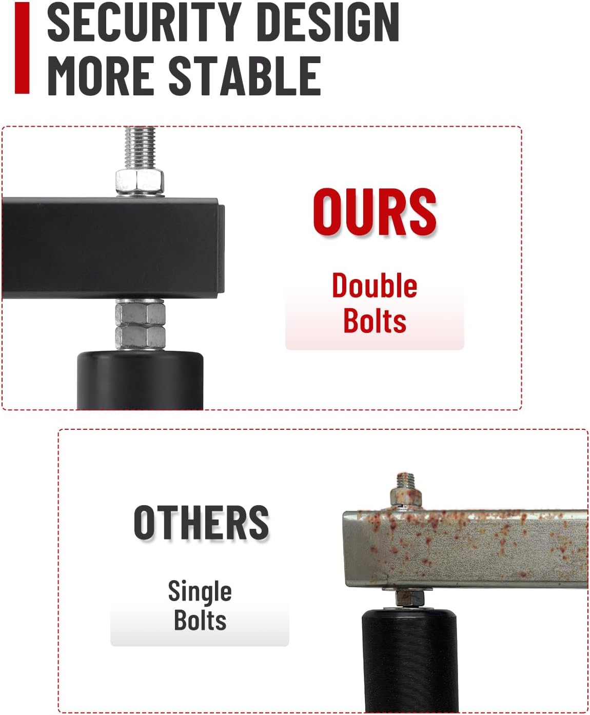 Universal Heavy Slide Gate Guide Roller Assembly - 6" Black L Rear Post ...